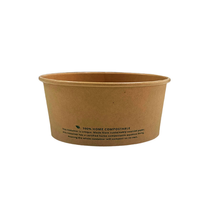8oz (240ml) Kraft Paper Bowl 115x97x50mm - Disposable Green