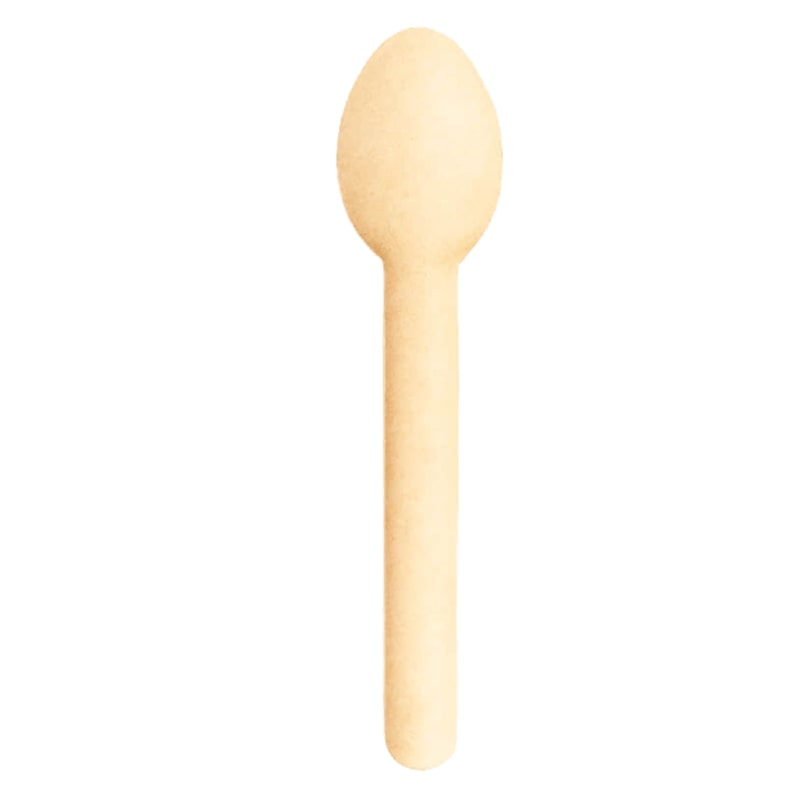 Kraft Paper Spoons 16cm L - Disposable Green